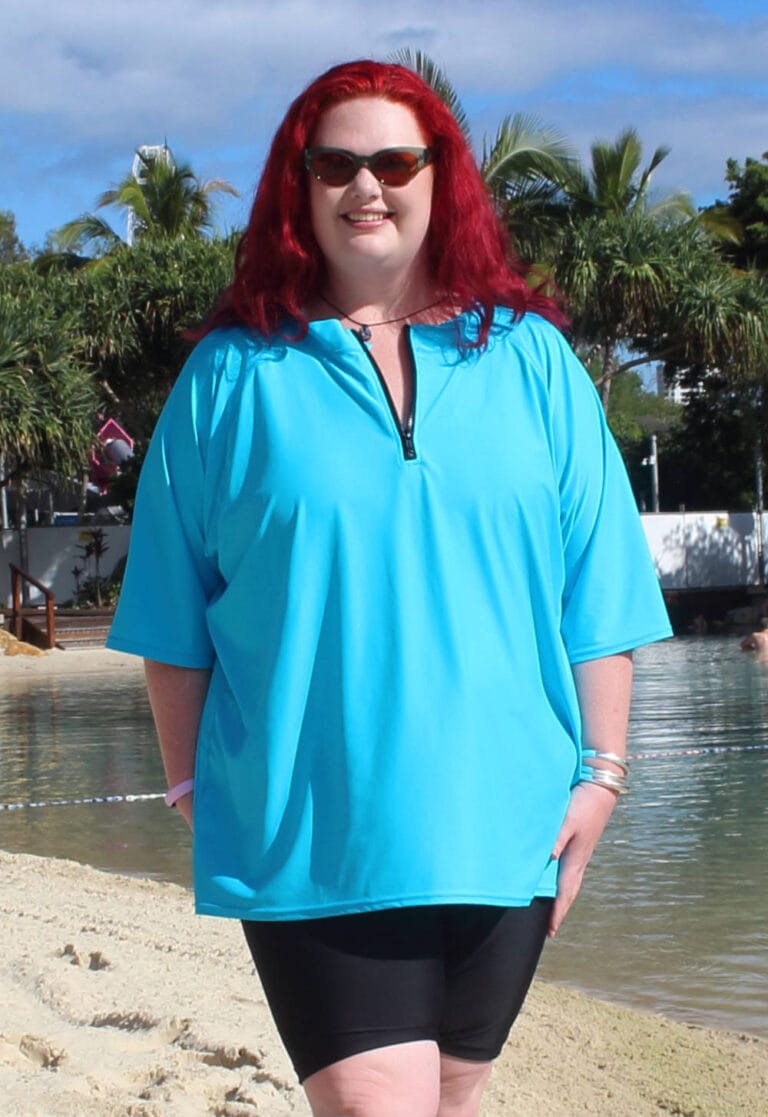 Women's Plus Size Loose Fit Rash Shirt | Ocean Road Swimwear