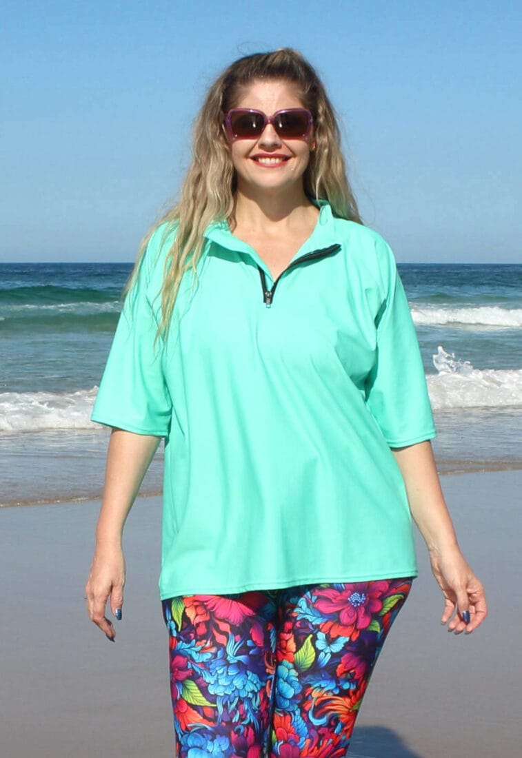 Women's Plus Size Loose Fit Rash Shirt | Ocean Road Swimwear