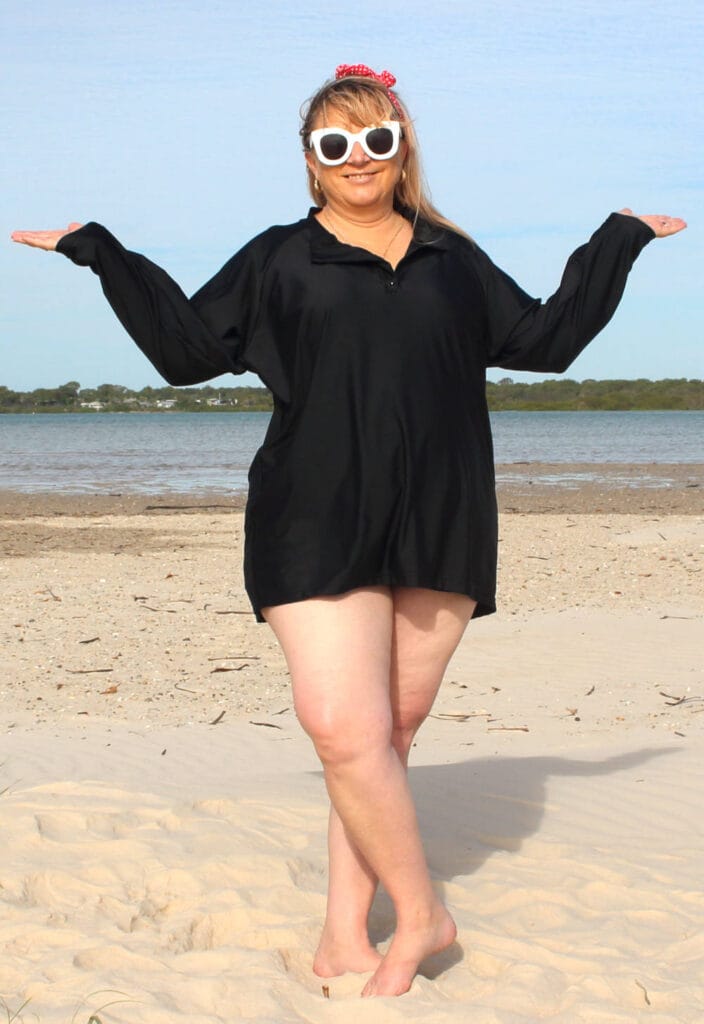 Women's Plus Size Long Sleeve Baggy Rashies | Ocean Road Swimwear