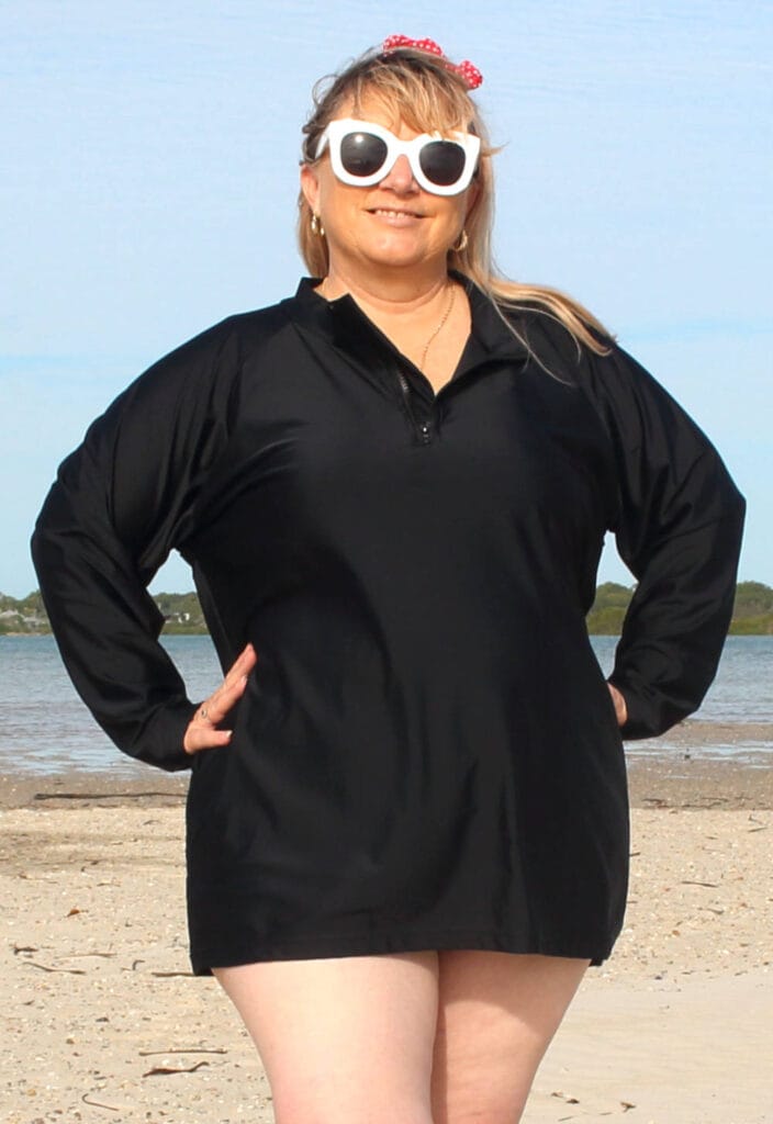 Plus Size Baggy Long Sleeve Rashie | Ocean Road Swimwear