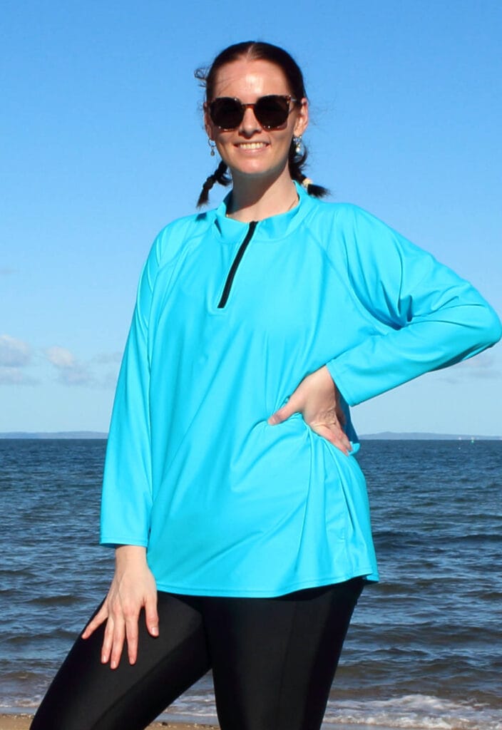 Plus Size Baggy Long Sleeve Rashie | Ocean Road Swimwear