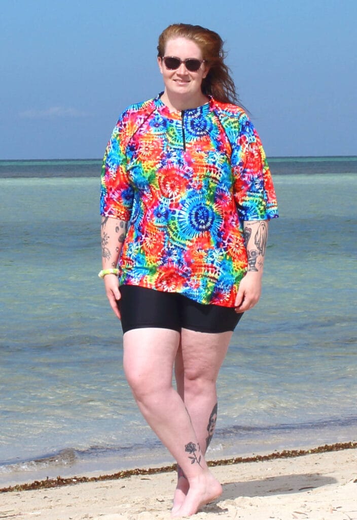 Bright Coloured Plus Size Baggy Fit Rashies|