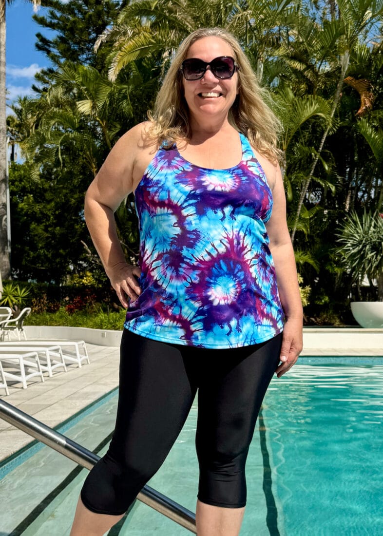 Chlorine Resistant Plus Size Tankini with Shelf Bra › Ocean Road Swimwear