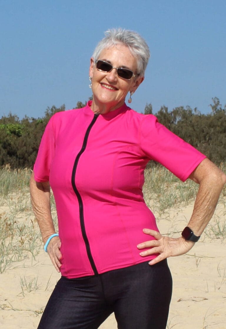 Womens Rash Guard Short Sleeve Zip Up| Ocean Road Swimwear