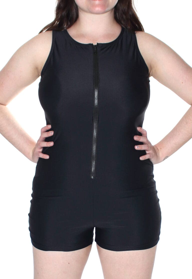 Plus Size Chlorine Resistant Boyleg SwimsuitOcean Road Swimwear