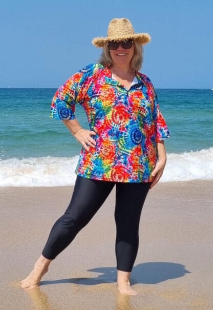 Plus Size Rashie with Frill | Ocean Road Swimwear