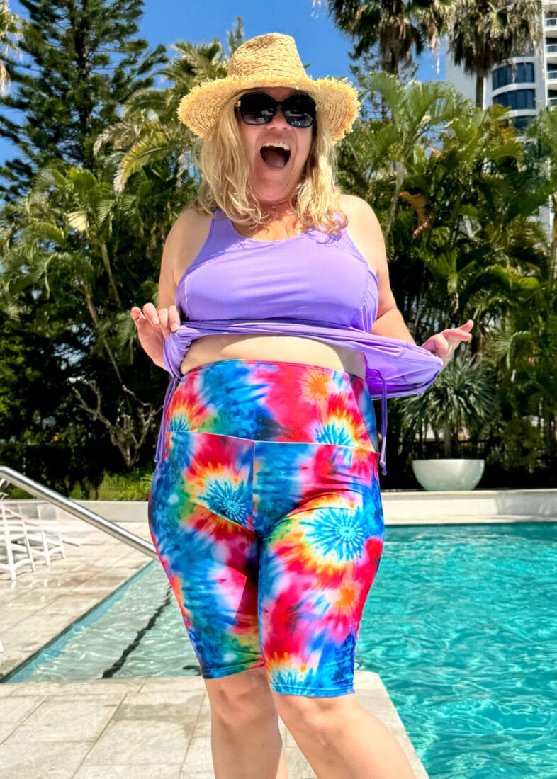 Plus Size High Waist Knee Length Swim Shorts | Ocean Road Swimwear